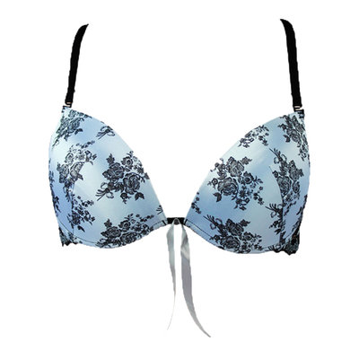 Les femmes sexy de 3/4 tasse capitonnées soulèvent le centre de soutien-gorge de plongeon avec le lien de dentelle de ruban