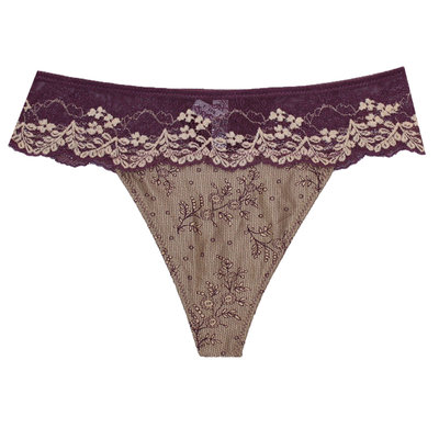 Dentelle sexy de broderie de lanières de femme de satin classique de jacquard pour l'adulte