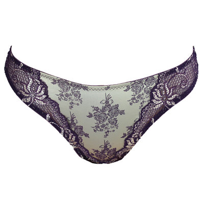 Joli bikini sexy de filles avec la dentelle sensible, bel avant de satin de jacquard