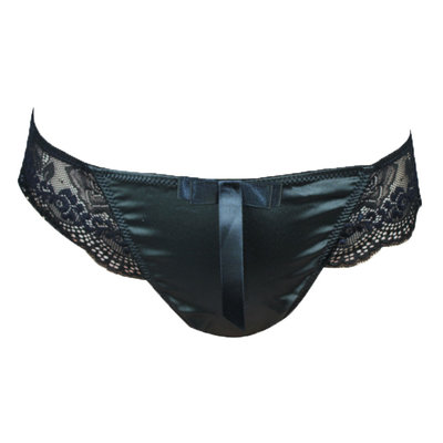 Hausse généreuse de satin de dames de lanière de sous-vêtements de côté sexy doux de dentelle basse respirable