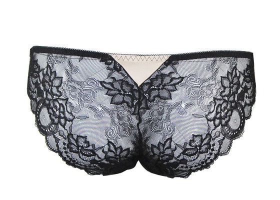 Couleur rouge de jacquard de satin de dentelle de broderie de femmes de culotte chaude sexy de dessous