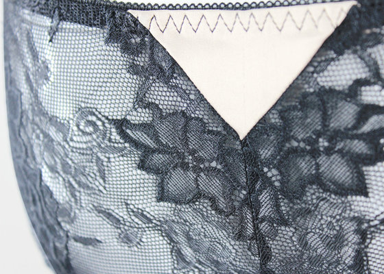 Couleur rouge de jacquard de satin de dentelle de broderie de femmes de culotte chaude sexy de dessous