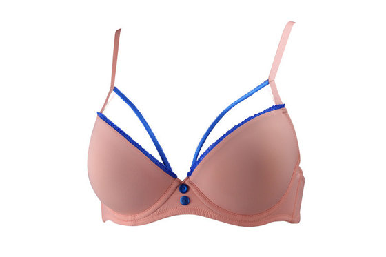 Soutiens-gorge matelassés de mousse Microfiber de tasse coupés par beige de femmes molles de soutien-gorge qui respecte l'environnement