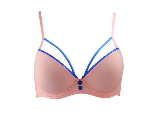 Soutiens-gorge matelassés de mousse Microfiber de tasse coupés par beige de femmes molles de soutien-gorge qui respecte l'environnement