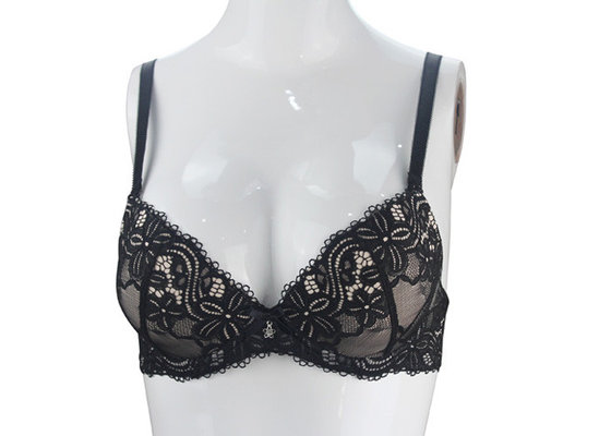 Le blanc a capitonné soulèvent l'OEM semi pur de gel de soutien-gorge d'Underwire de dentelle de soutiens-gorge