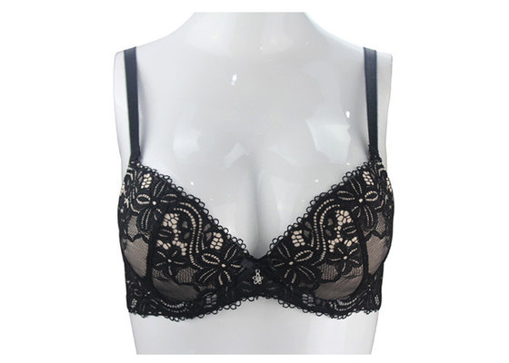 Le blanc a capitonné soulèvent l'OEM semi pur de gel de soutien-gorge d'Underwire de dentelle de soutiens-gorge