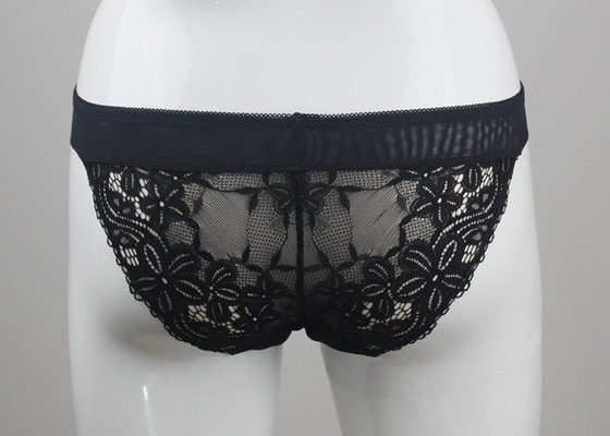 Jolis bikinis de filles de mi taille adulte, culotte sexy de dentelle de Spandex confortable