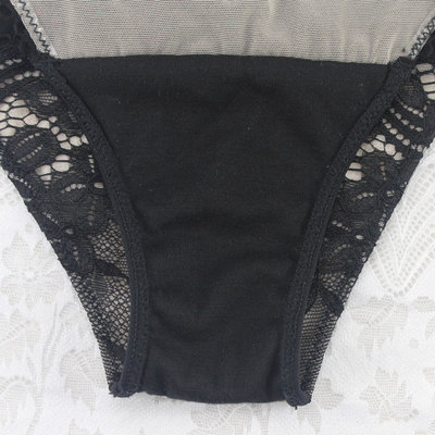 Jolis bikinis de filles de mi taille adulte, culotte sexy de dentelle de Spandex confortable