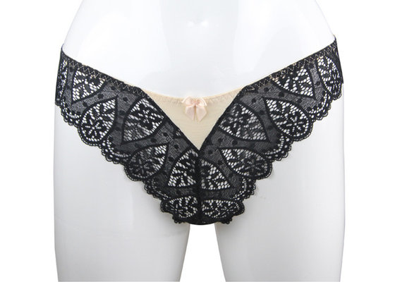 Dos avant Microfiber de dentelle de femmes de culottes molles en nylon de Boyshorts avec l'arc