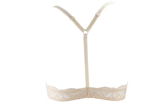 Les sous-vêtements moulés par chaussette avec des losanges élégante capitonnés soulèvent les femmes avant de soutien-gorge de coupe de dentelle de fermeture de soutiens-gorge
