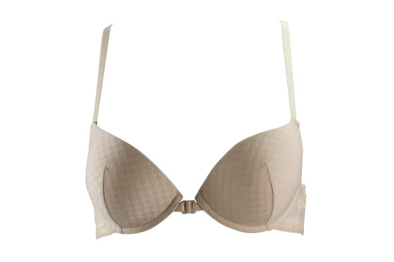 Les sous-vêtements moulés par chaussette avec des losanges élégante capitonnés soulèvent les femmes avant de soutien-gorge de coupe de dentelle de fermeture de soutiens-gorge