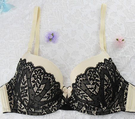 Le coton confortable mou de dentelle d'Underwire Microfiber soulèvent le soutien-gorge des soutiens-gorge de femmes de 3/4 tasse