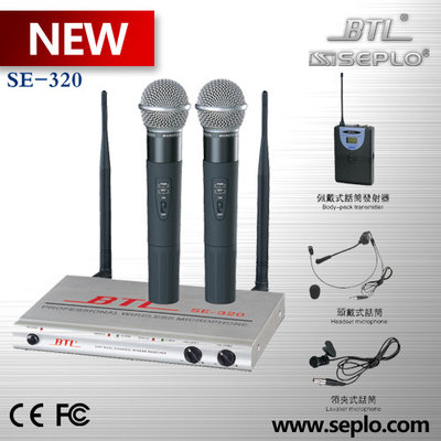 Aluminium professional wireless collar microphone SE-320