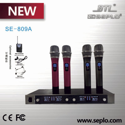 4 mic professional wireless microphone SE-809