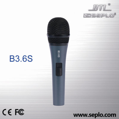 Metal wire microphoneB3.6S,high sensitivity karaoke microphone , dynamic wire microphone for band