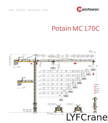 TOPKIT TOWER CRANE MC170C-8T 60M JIB