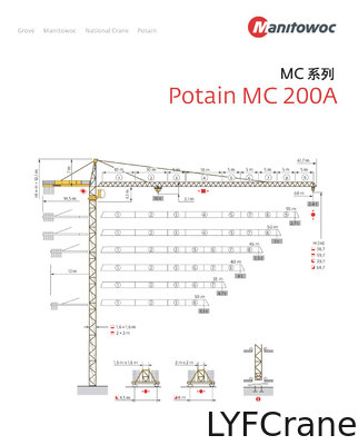 TOWER CRANE MC200A-10T 60M JIB