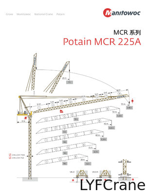 LUFFING TOWER CRANE MCR225A-14T JIB LENGTH 55M
