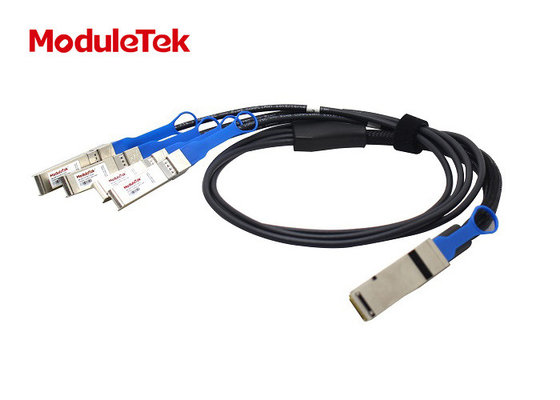 100GBASE - CR4 los 5m 100G dirigen el cable QSFP28 de la fijación a 4x25G SFP28