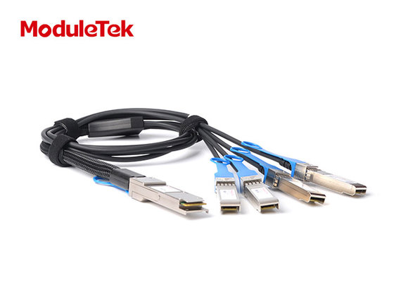 100GBASE - CR4 los 5m 100G dirigen el cable QSFP28 de la fijación a 4x25G SFP28