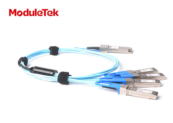 Quadwire Qsfp Active Optical Cable 40G QSFP To 4 X 10G SFP+ Parallel Fan-Out