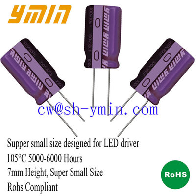 LK7 Series 105°C 5000 ~ 6000 Hours Capacitors Radial Aluminium Electrolytic Capacitors for General Purpose RoHS