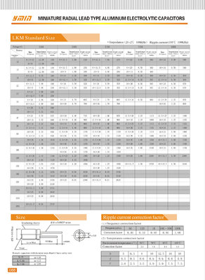 LKM Series105°C  7000 ~ 10000 Hours Capacitors Radial Lead Aluminum Electrolytic Capacitor for  LED Drivers RoHS