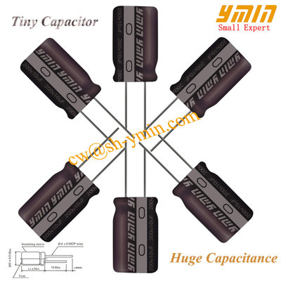 Low DF Capacitor Radial Aluminum Electrolytic Capacitor for  LED Driver LED Lighting and General Purpose