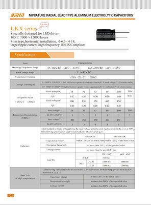 Low DF Capacitor Radial Aluminum Electrolytic Capacitor for  LED Driver LED Lighting and General Purpose