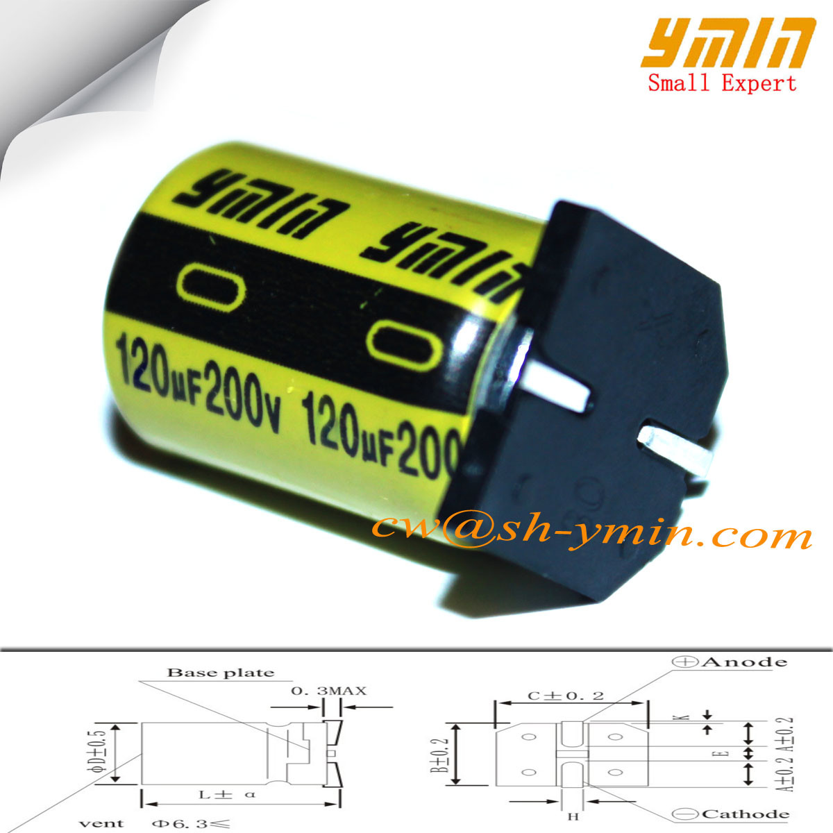 200V 120uF 16x21mm SMD Capacitors VKM Series 105°C 10,000 Hours SMD Aluminum Electrolytic Capacitor  RoHS