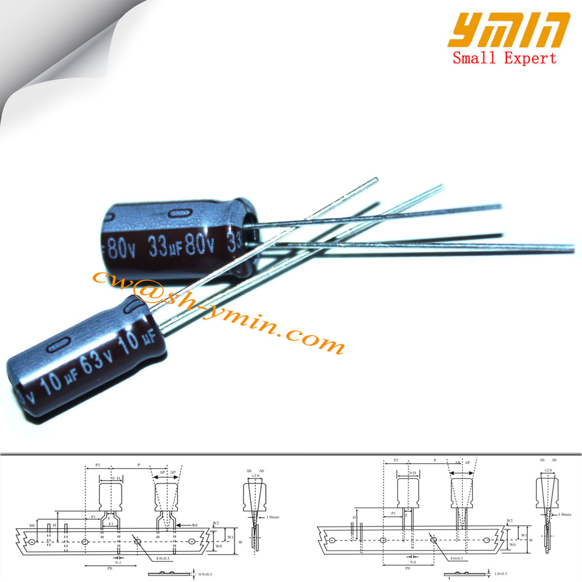 10uF 63V 5x9mm Capacitor LK Series 105°C  6,000 ~ 8,000 Hours Radial Lead Aluminum Electrolytic Capacitor RoHS