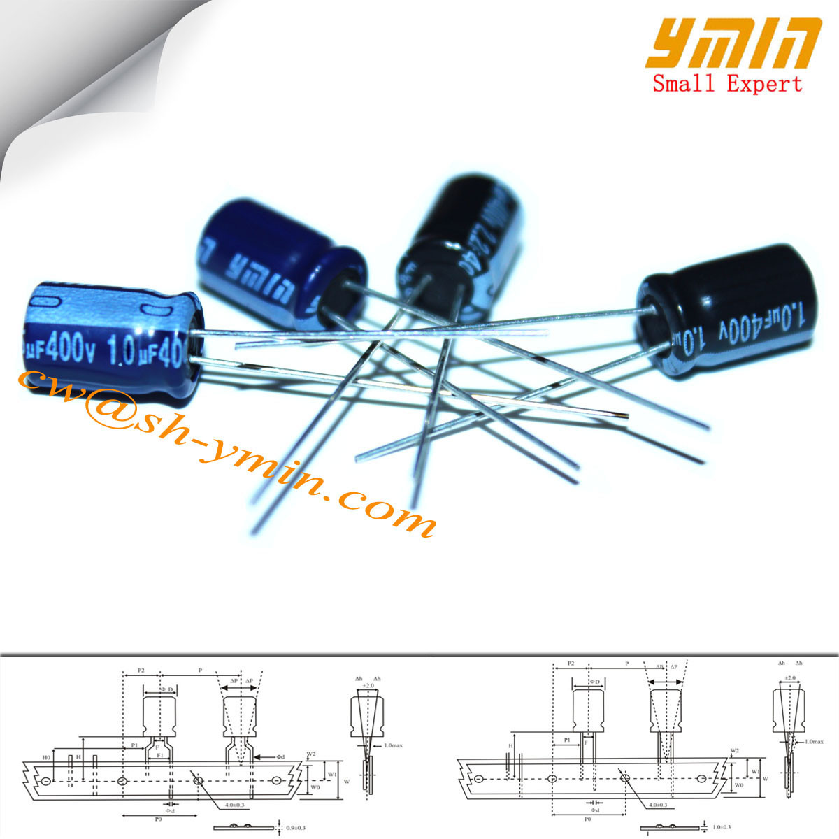 1.0uF 400V 6.3x7mm Capacitors LK7 Series 105°C 5000 ~ 6000 HoursRadial Aluminium Electrolytic Capacitors RoHS