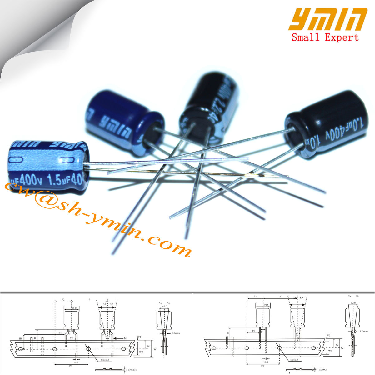 1.5uF 400V 6.3x7mm Capacitors LK7 Series 105°C 5000 ~ 6000 HoursRadial Aluminium Electrolytic Capacitors RoHS
