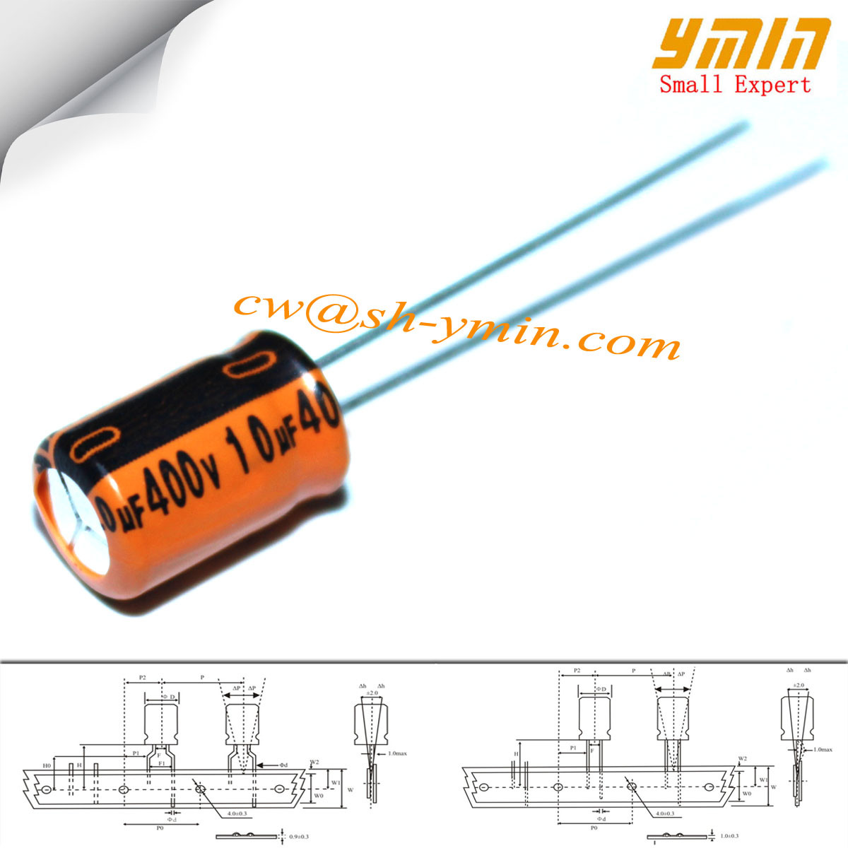 10uF 400V 10x14mm Capacitor LKG Series 105°C 8,000 ~ 12,000 Hours Radial Aluminum Electrolytic Capacitor RoHS Compliant