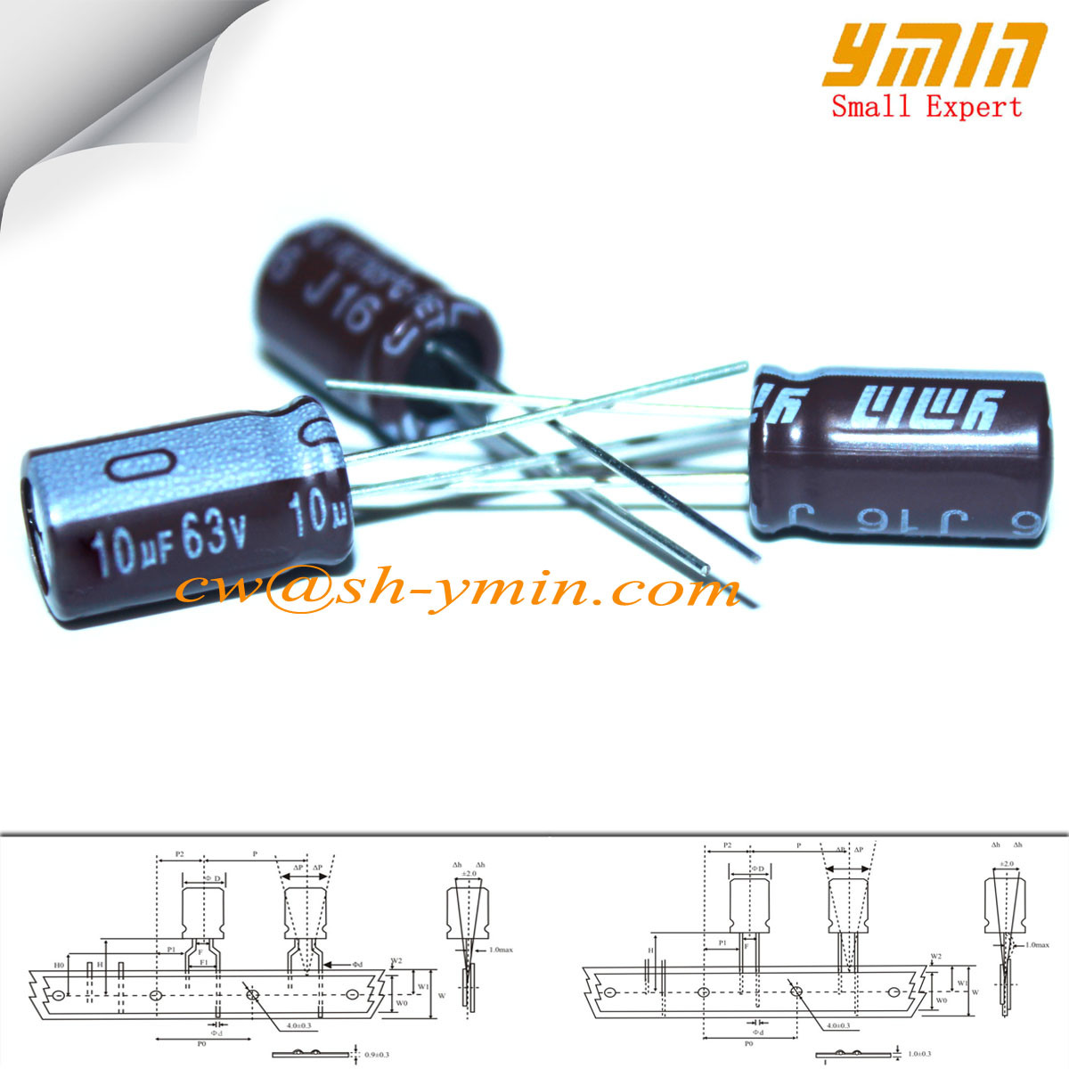 10uF 63V 5x9mm Capacitor LK Series 105°C  6,000 ~ 8,000 Hours Radial Lead Aluminum Electrolytic Capacitor RoHS