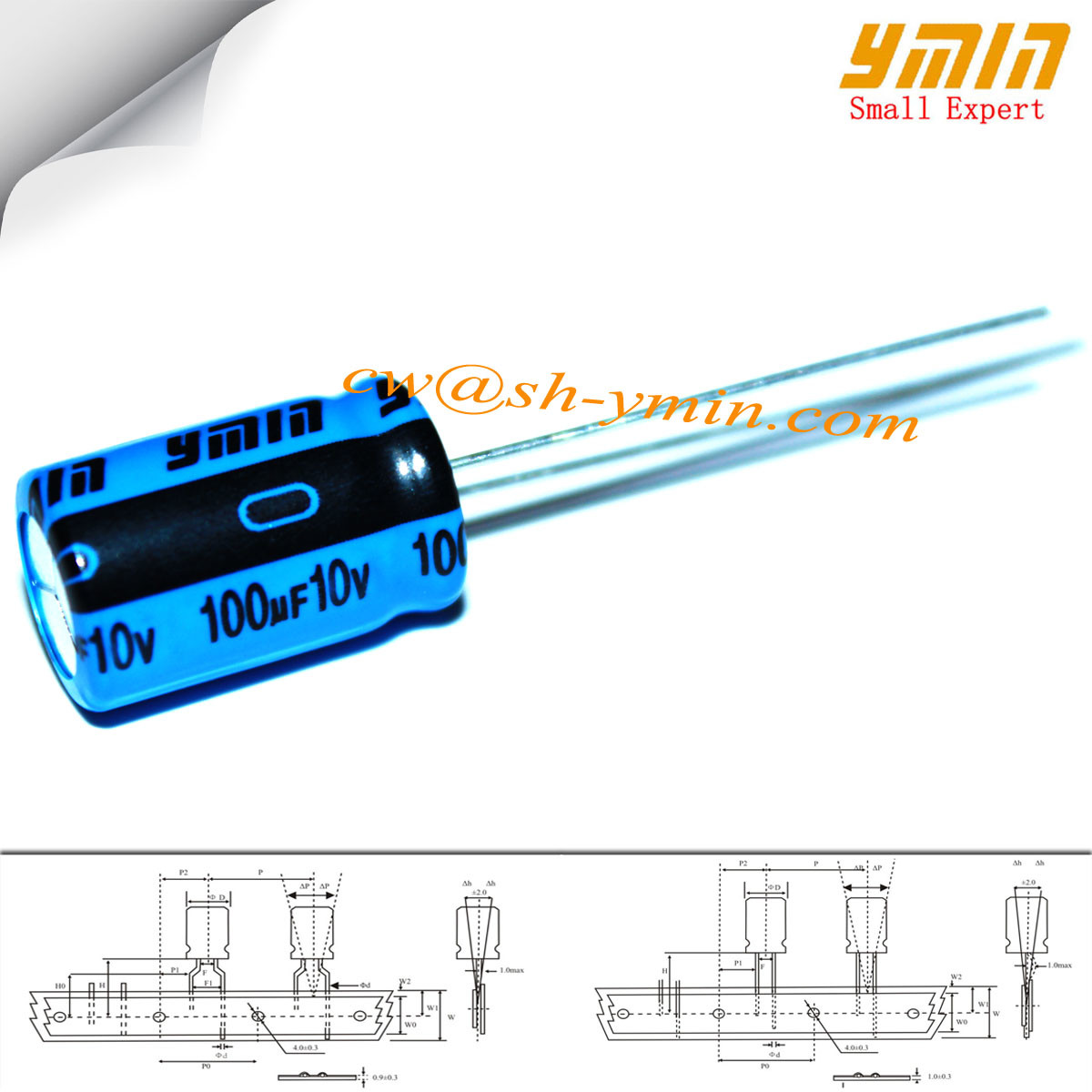 10V 100uF 5x9mm Capacitor LKL Series 130°C 2,000 ~ 5,000 Hours Radial Aluminum Electrolytic Capacitor RoHS