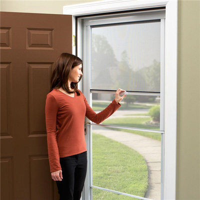 Manual style rolling up Fiberglass fly screen for window screen