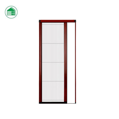 China factory Polyester pleated mesh trackless retractable fly screen door