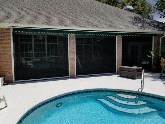 Large Size Anti-Mosquito Motorized Recessed Roller Flyscreen System