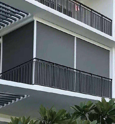 Large size Balcony Window Anti Bug Roll-up Motorized Flyscreens kit