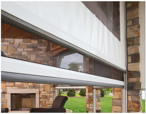 European style Anti mosquito Motorized roll up fiberglass mesh window