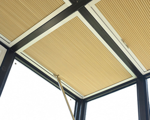 Manual Style Skylight Rooftop Window Cellular Honeycomb Blinds Curtain