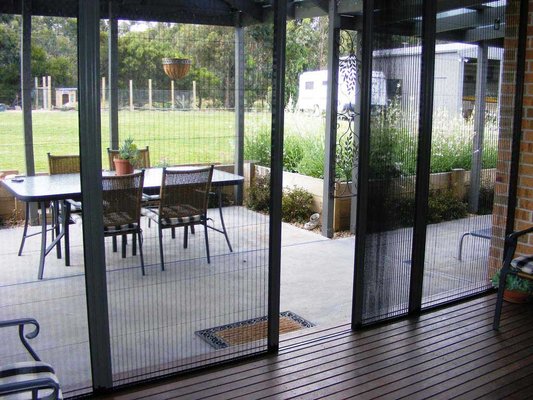 Anti-insect waterproof Trackless Accordion Screen Door with Pleated mesh