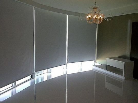 100% blackout sunshade fabric retractable blinds curtain with chain