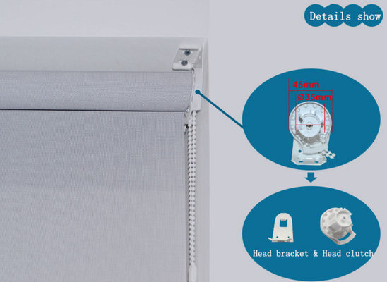 Motorized PVC coated blackout fabric electric retractable blinds for office
