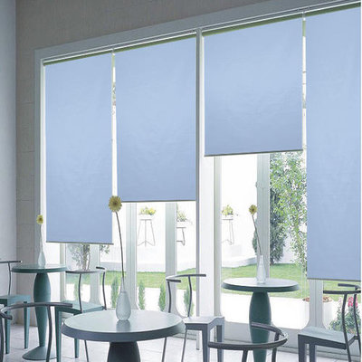 Anti - sunshade UV proof double layer roller blinds with curtain tubular motor