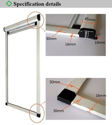 Anti mosquito rolling up adjustable insect fly screen windows