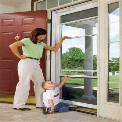 Aluminium frame fiberglass net roller fly screen match to top hung window