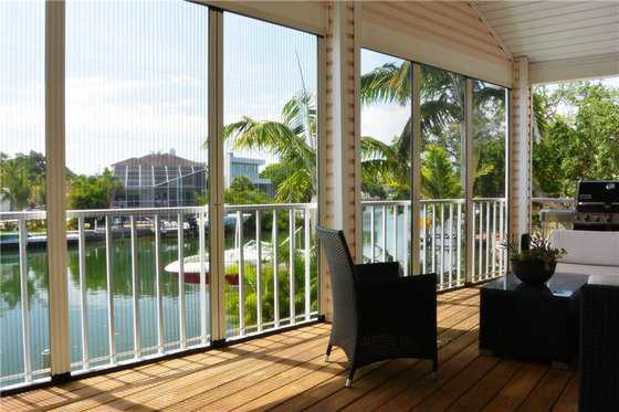Oversized applications no bottom track collapsible mosquito mesh door