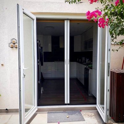 Custom-made anti mosquito folded mesh screen window & door without bottom rail